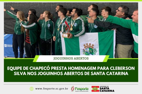 Equipe de Chapecó homenageia Cleberson Silva na conquista do título de ...